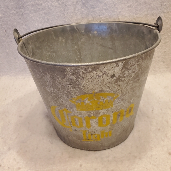 Corona | Dining | Corona Light Vtg Galvanized Tin Metal Ice Bucket ...